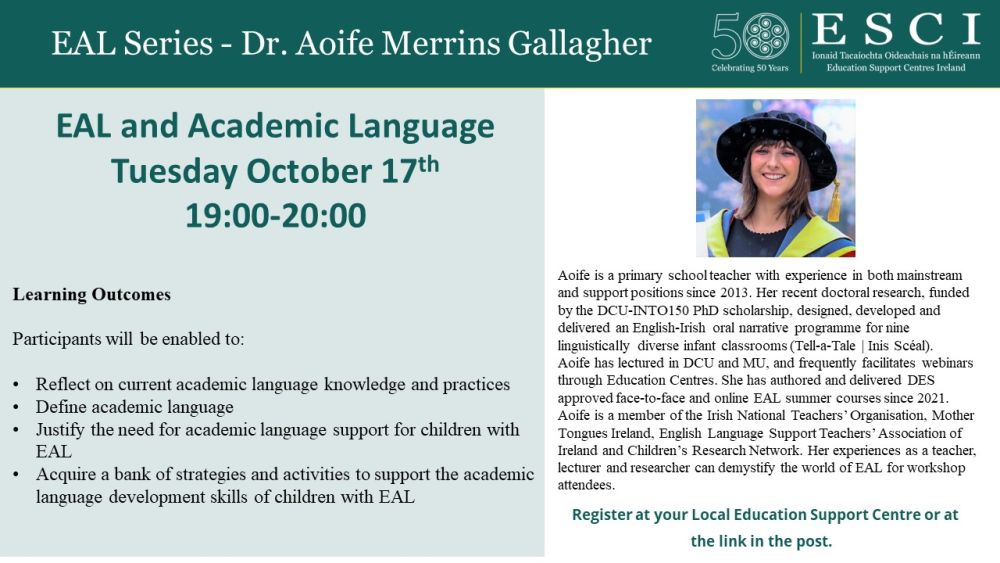 ESCI Webinar - EAL and Academic Language-Primary - Dublin West ...